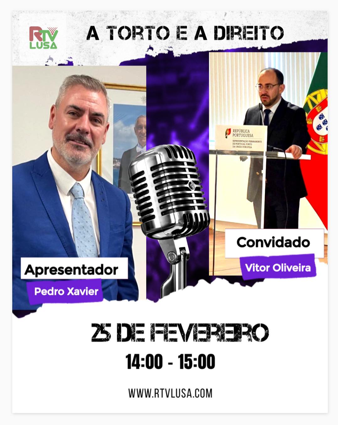 "A Torto e a Direito" com Pedro Xavier e o convidado Vítor Oliveira ...